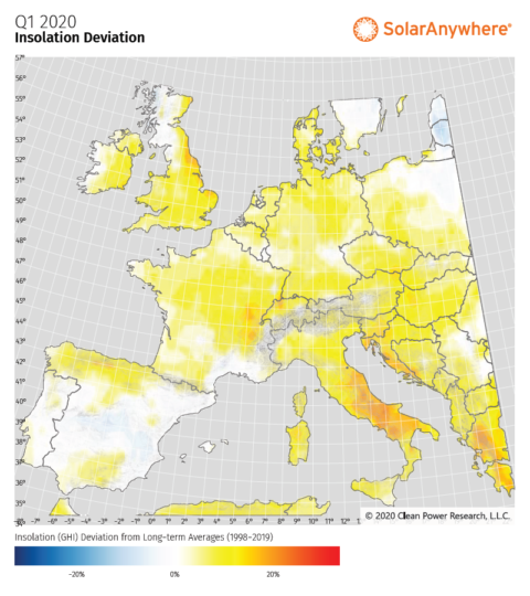 Record climate disasters, moderate solar deviations through Q3 2020