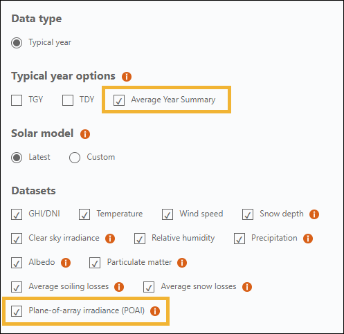 Average Year Summary Files - SolarAnywhere